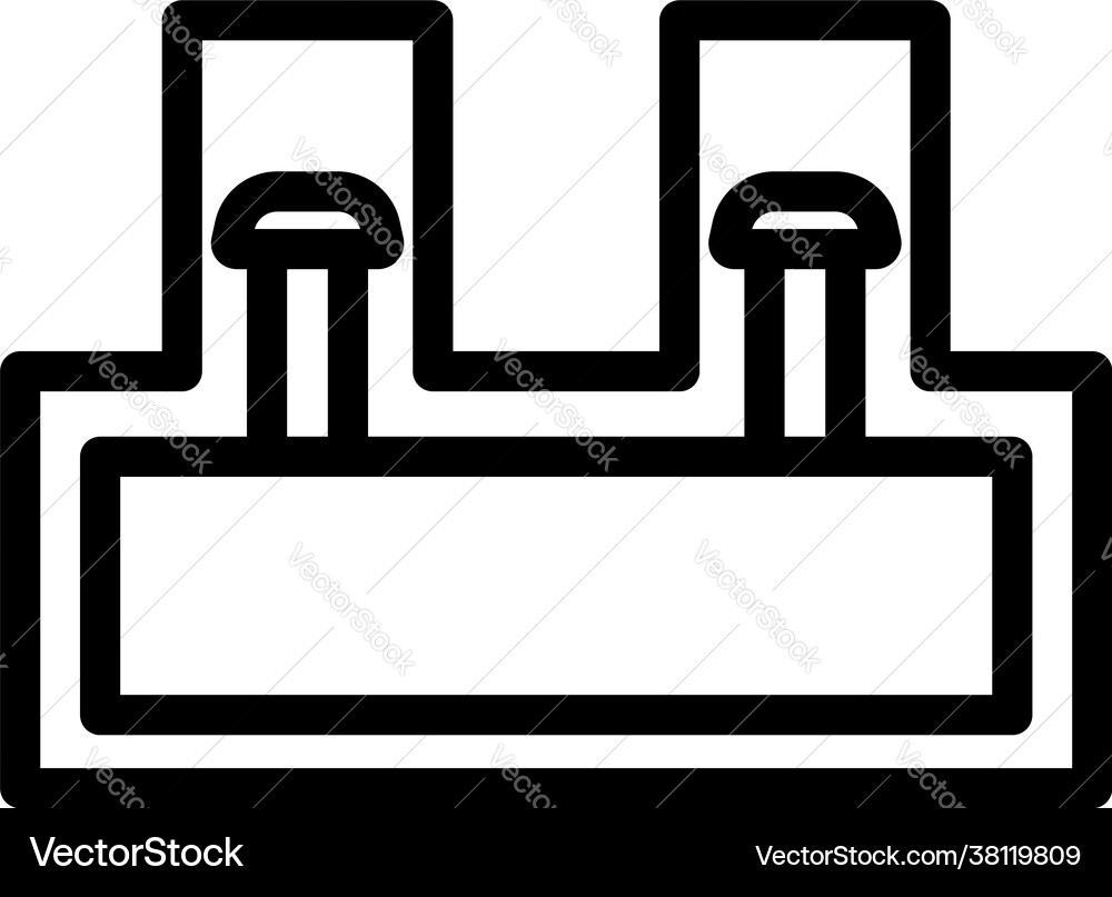 Electrical connection terminal icon Royalty Free Vector