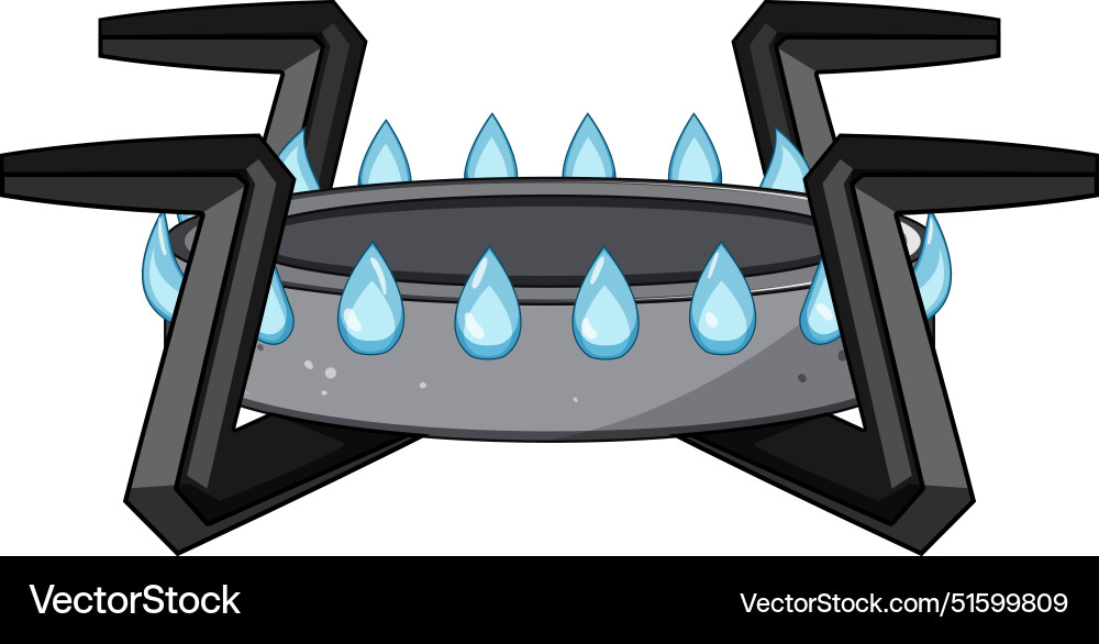 Fire stove burner cartoon Royalty Free Vector Image