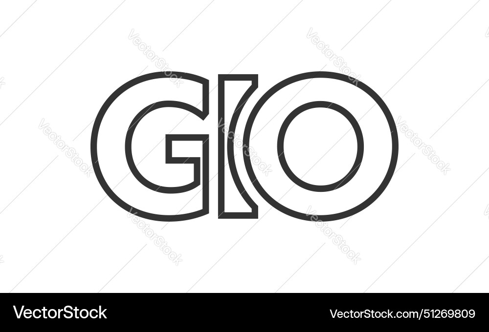 Gio logo design template with strong and modern Vector Image