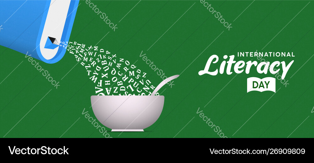 Literacy Day: ABC Book & Learning Royalty Free Vector