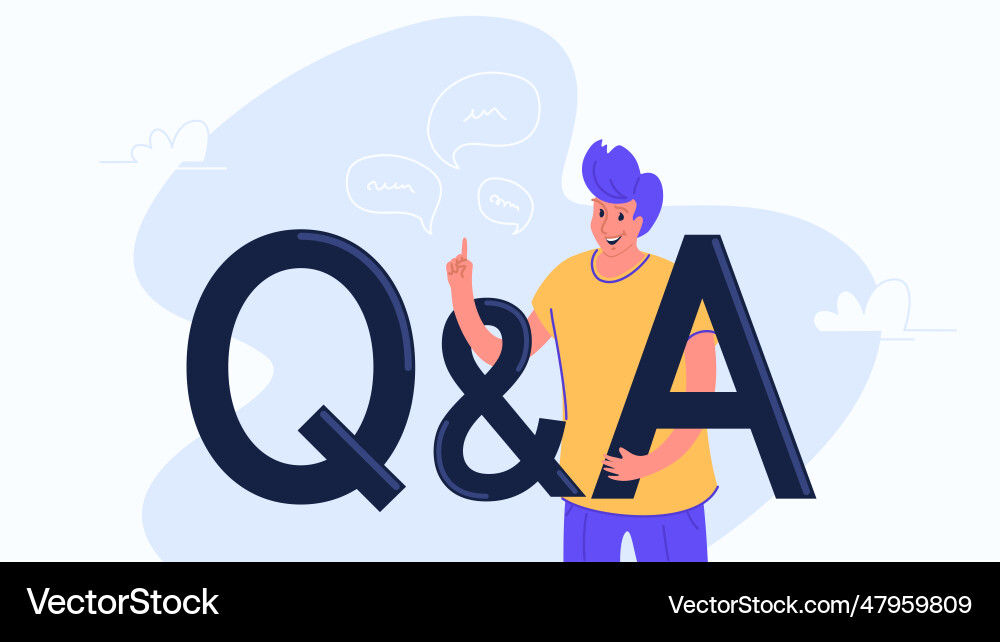 Question and answer concept Royalty Free Vector Image