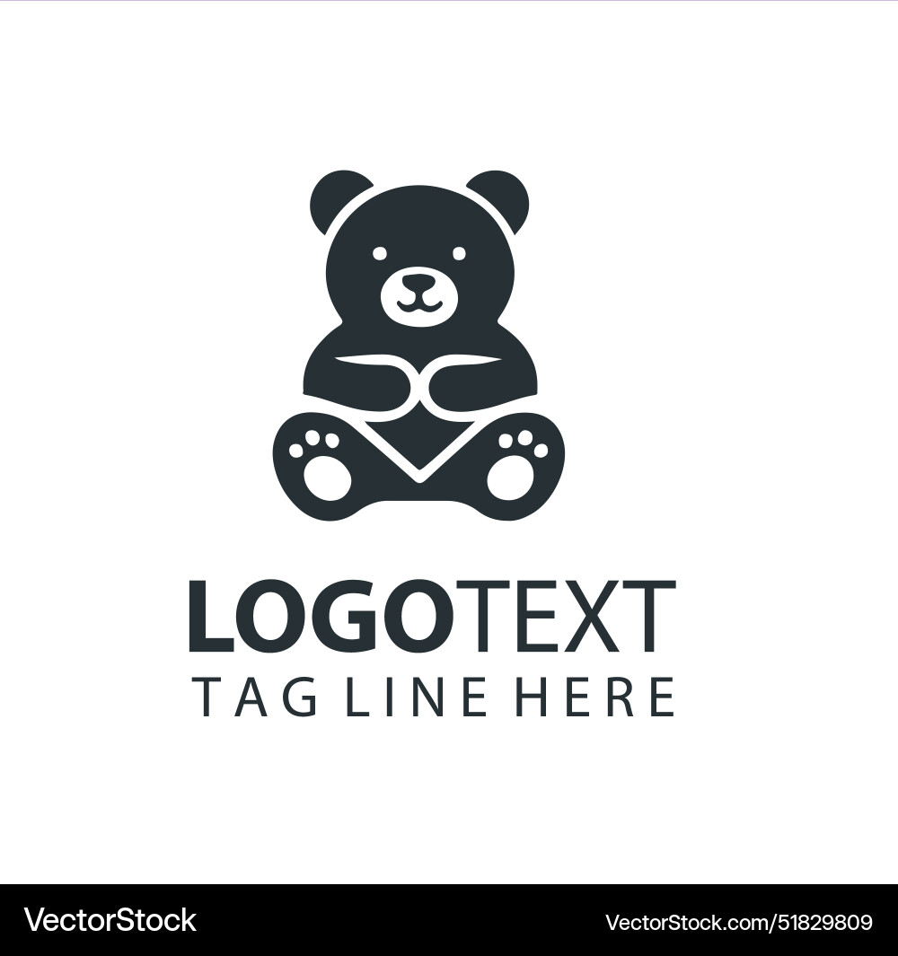 Teddy bear logo Royalty Free Vector Image - VectorStock