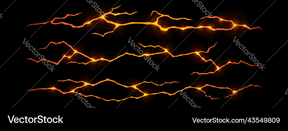 Volcanic Crack Lava Flow Royalty Free Vector Image