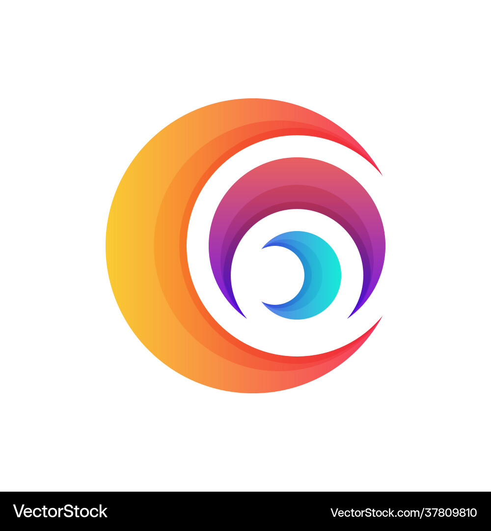 Abstract Swirl Logo Template Royalty Free Vector Image