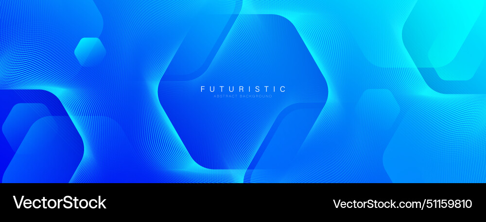 Blue gradient abstract background with glowing Vector Image