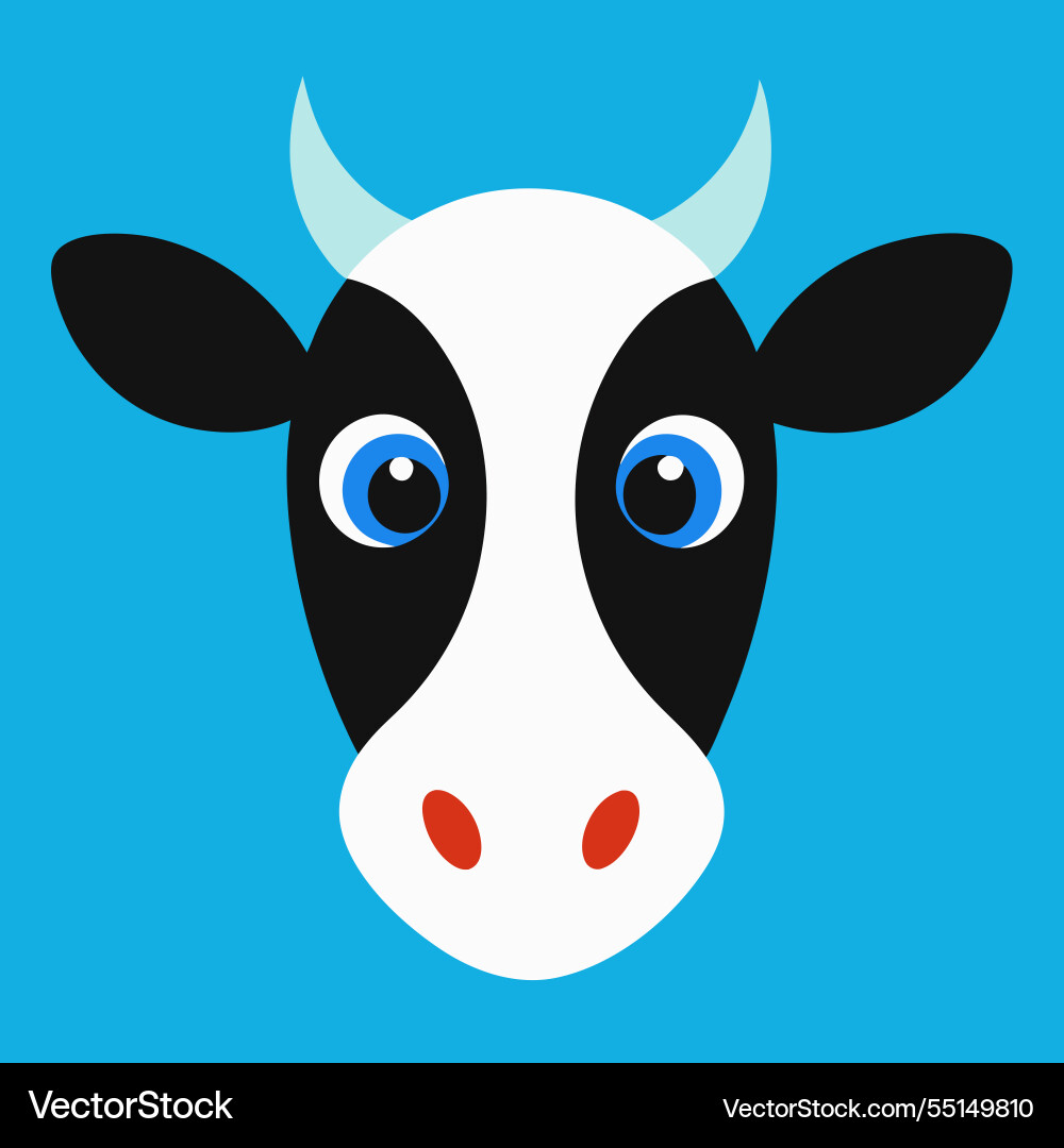 Cute cartoon cow eyes design Royalty Free Vector Image