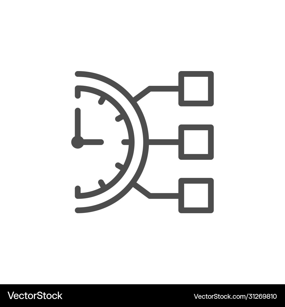 Daily Schedule Icon - Time Management Royalty Free Vector