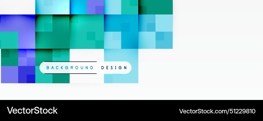 Electric blue squares in a pattern of rectangles Vector Image