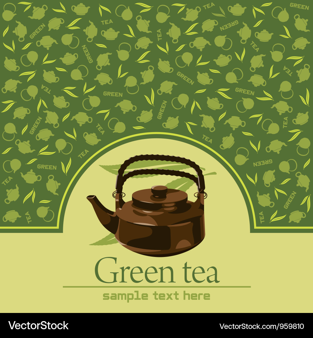 Green tea Royalty Free Vector Image - VectorStock