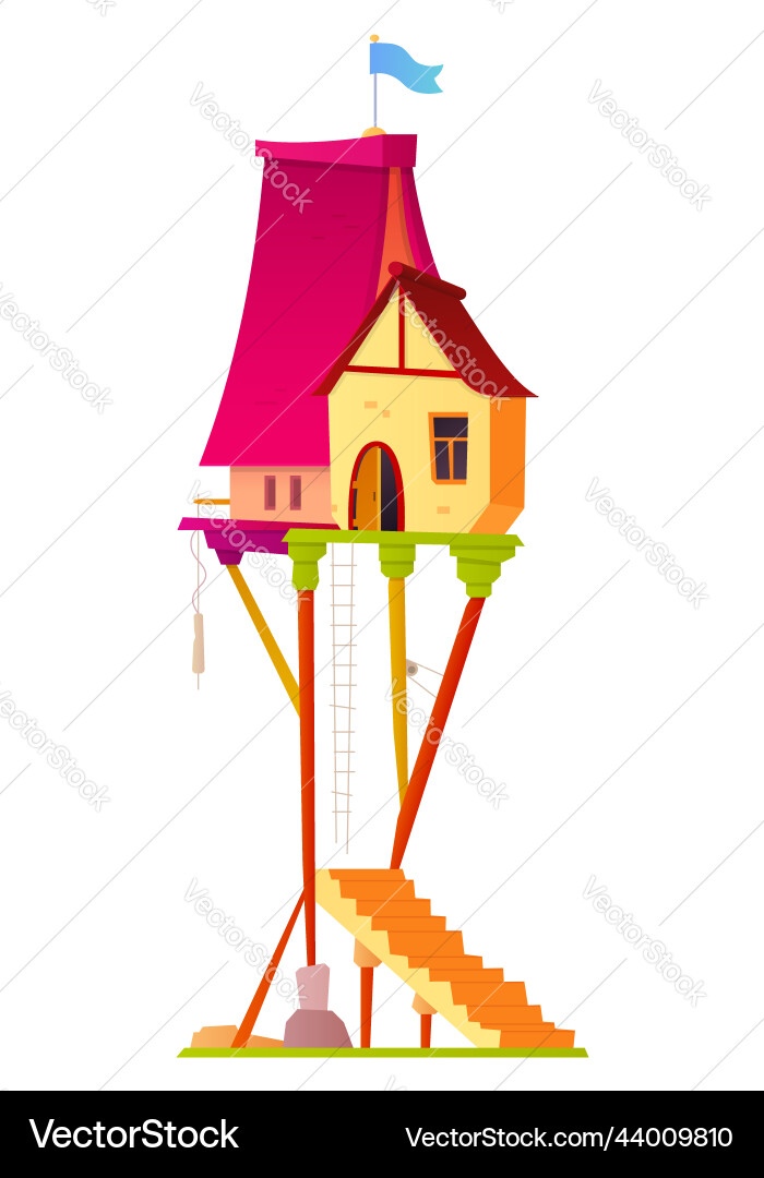 House on props - modern flat design style single Vector Image