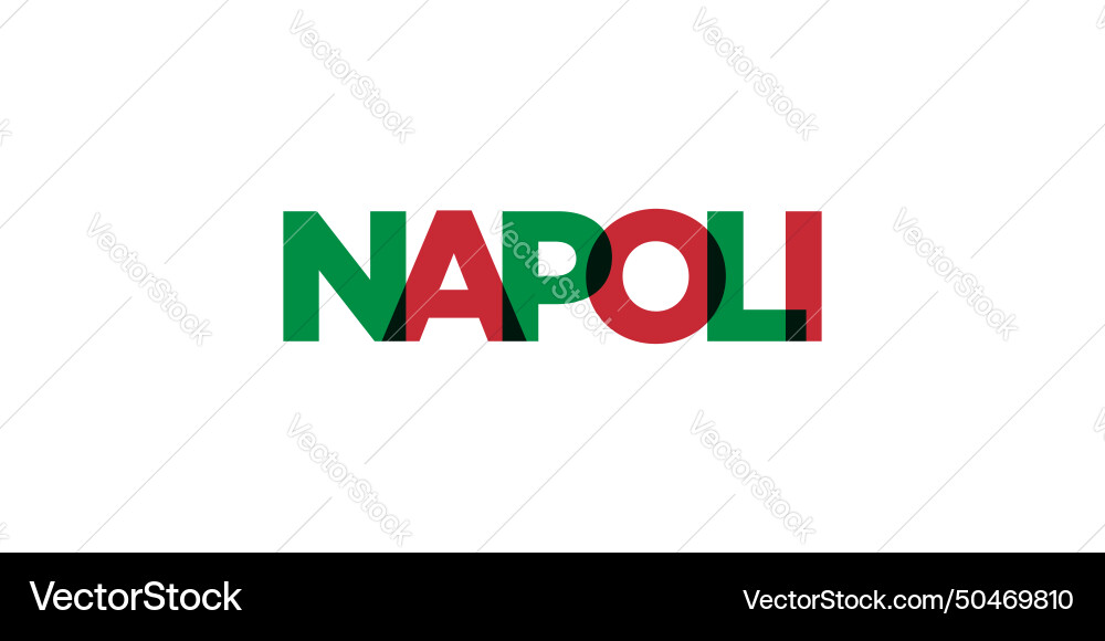 Napoli in the italia emblem design features Vector Image