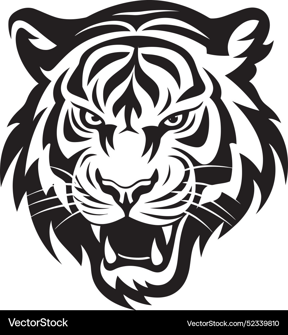 Ornate tiger design Royalty Free Vector Image - VectorStock