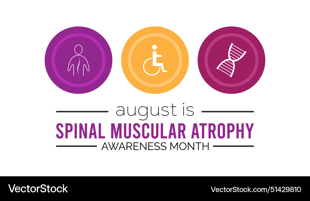 Spinal muscular atrophy awareness month Royalty Free Vector