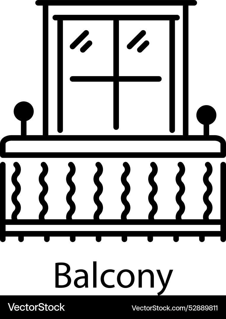 Balcony Royalty Free Vector Image - VectorStock