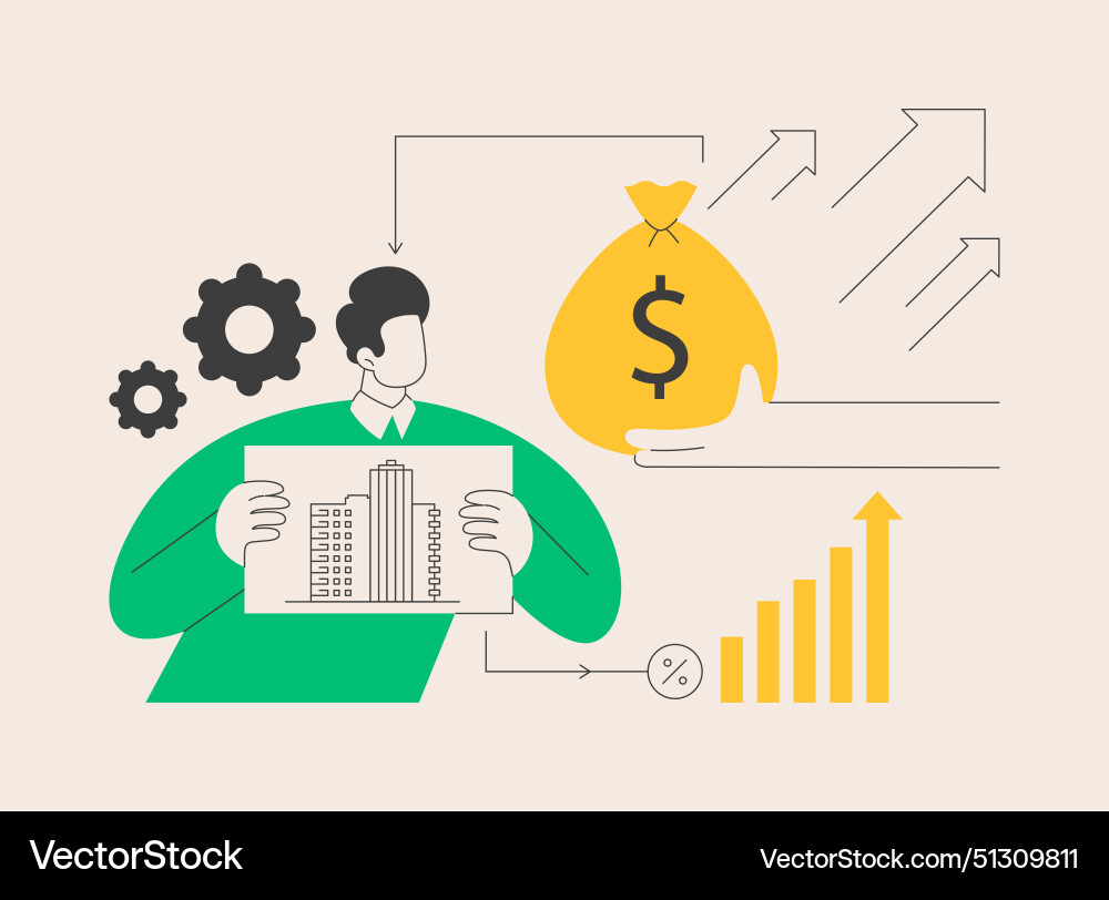 Building investment abstract concept Royalty Free Vector