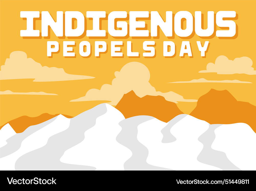 Celebrate happy indigenous peoples day Royalty Free Vector