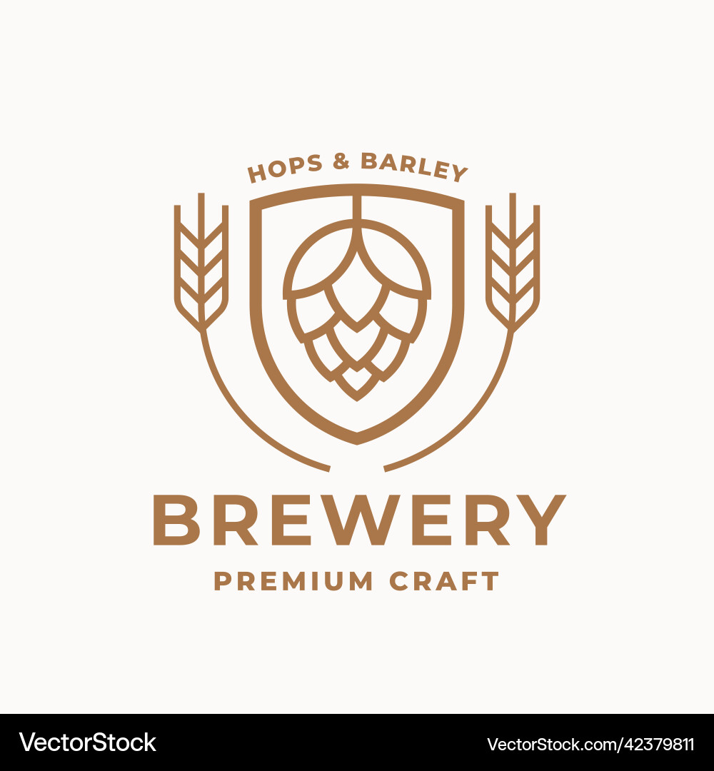 Craft brewery logo icon Royalty Free Vector Image