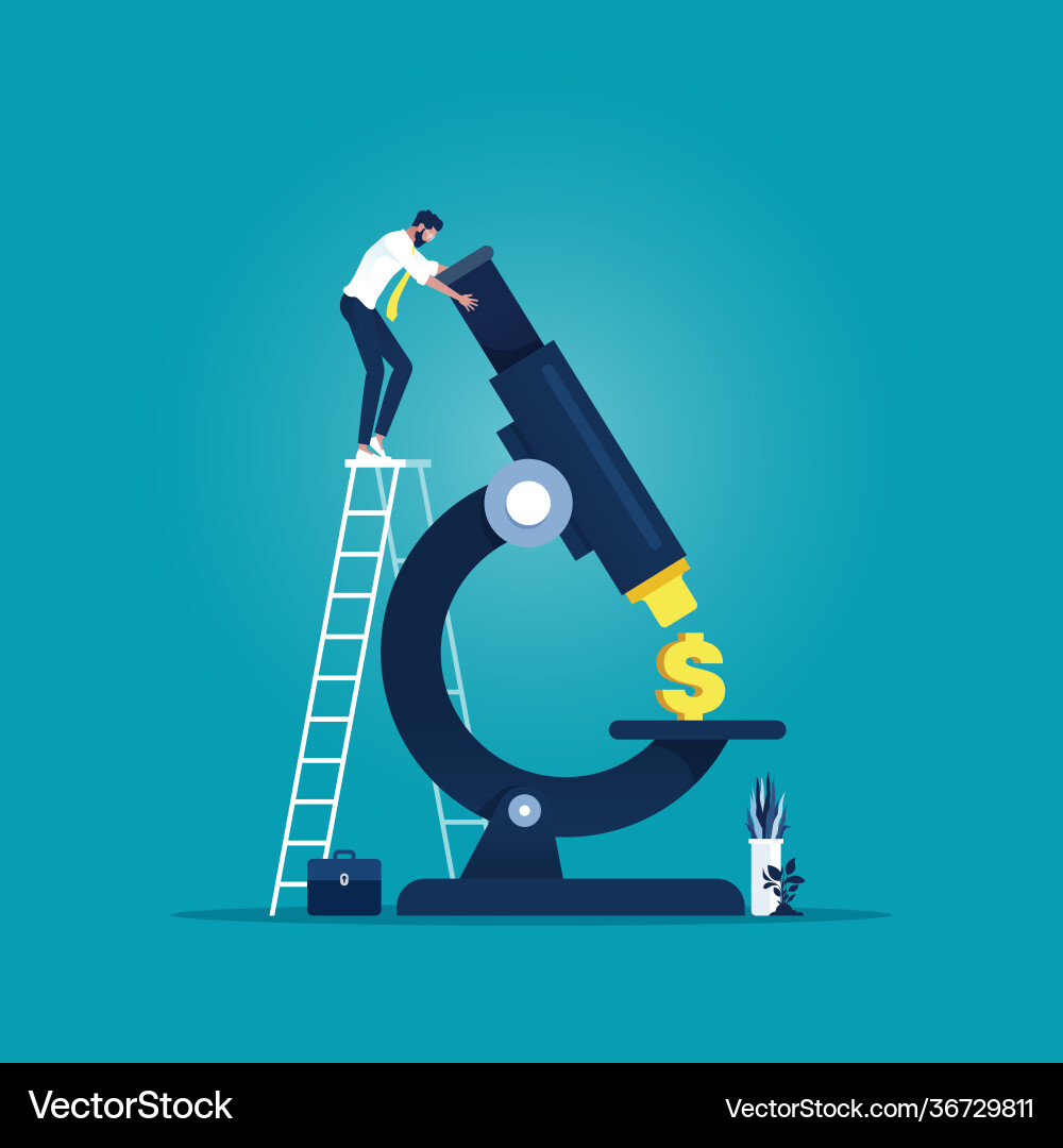 Financial research and analysis concept money Vector Image