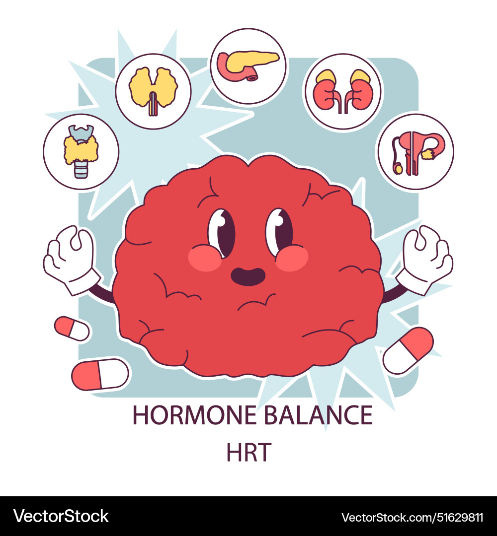 Hormone replacement therapy hrt Royalty Free Vector Image