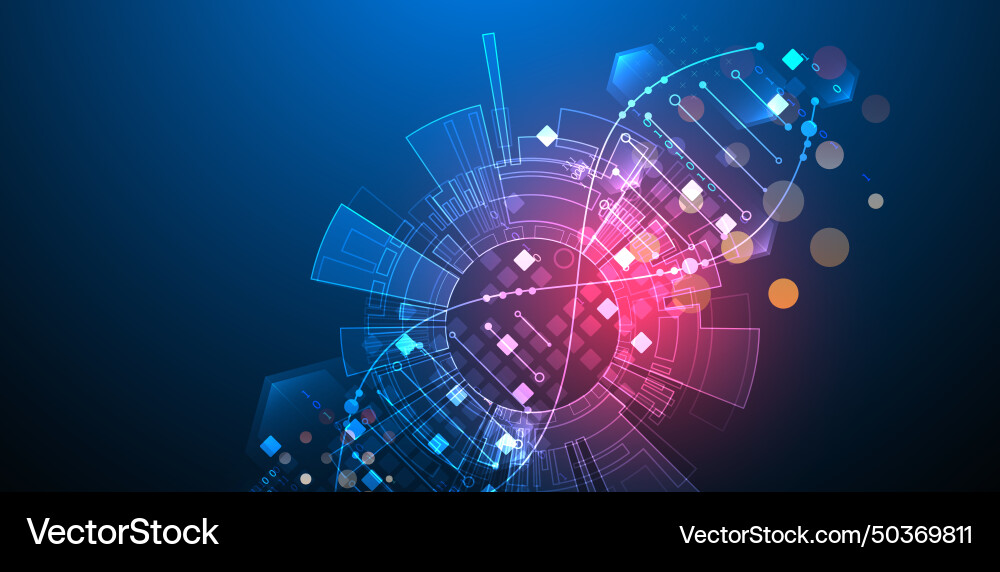 Scientific and technological background abstract Vector Image