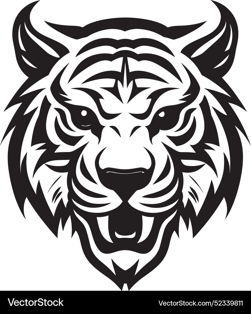 Splattered tiger designgeometric black Royalty Free Vector