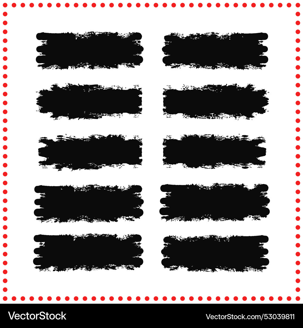 Textured brush stroke silhouette for rough design Vector Image