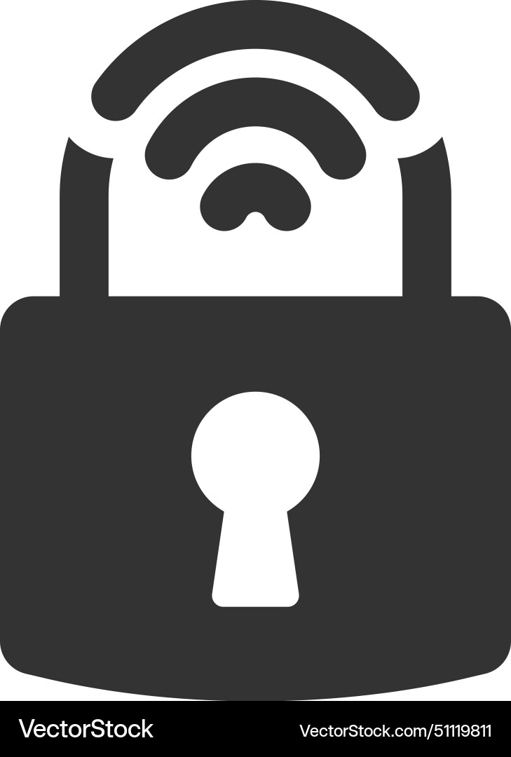 Vpn lock icon Royalty Free Vector Image - VectorStock