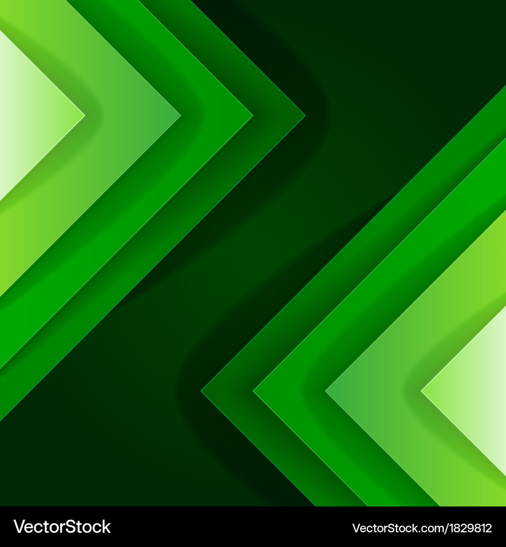 Abstract green triangle shapes background Vector Image