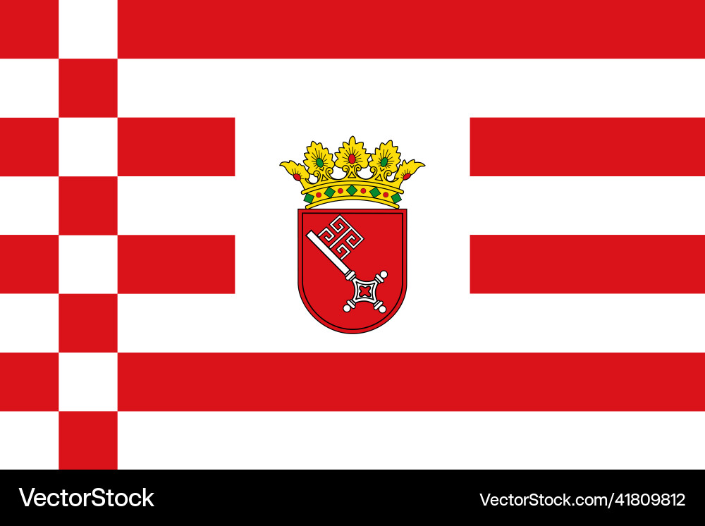 Bremen flag Royalty Free Vector Image - VectorStock