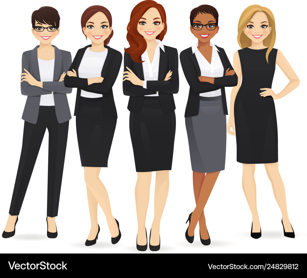 Business Women Team Royalty Free Vector Image - VectorStock