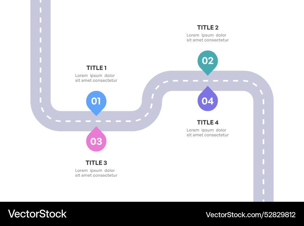 Comprehensive roadmap infographic strategic Vector Image