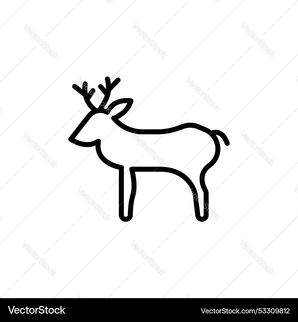 Deer icon isolated on white background Royalty Free Vector