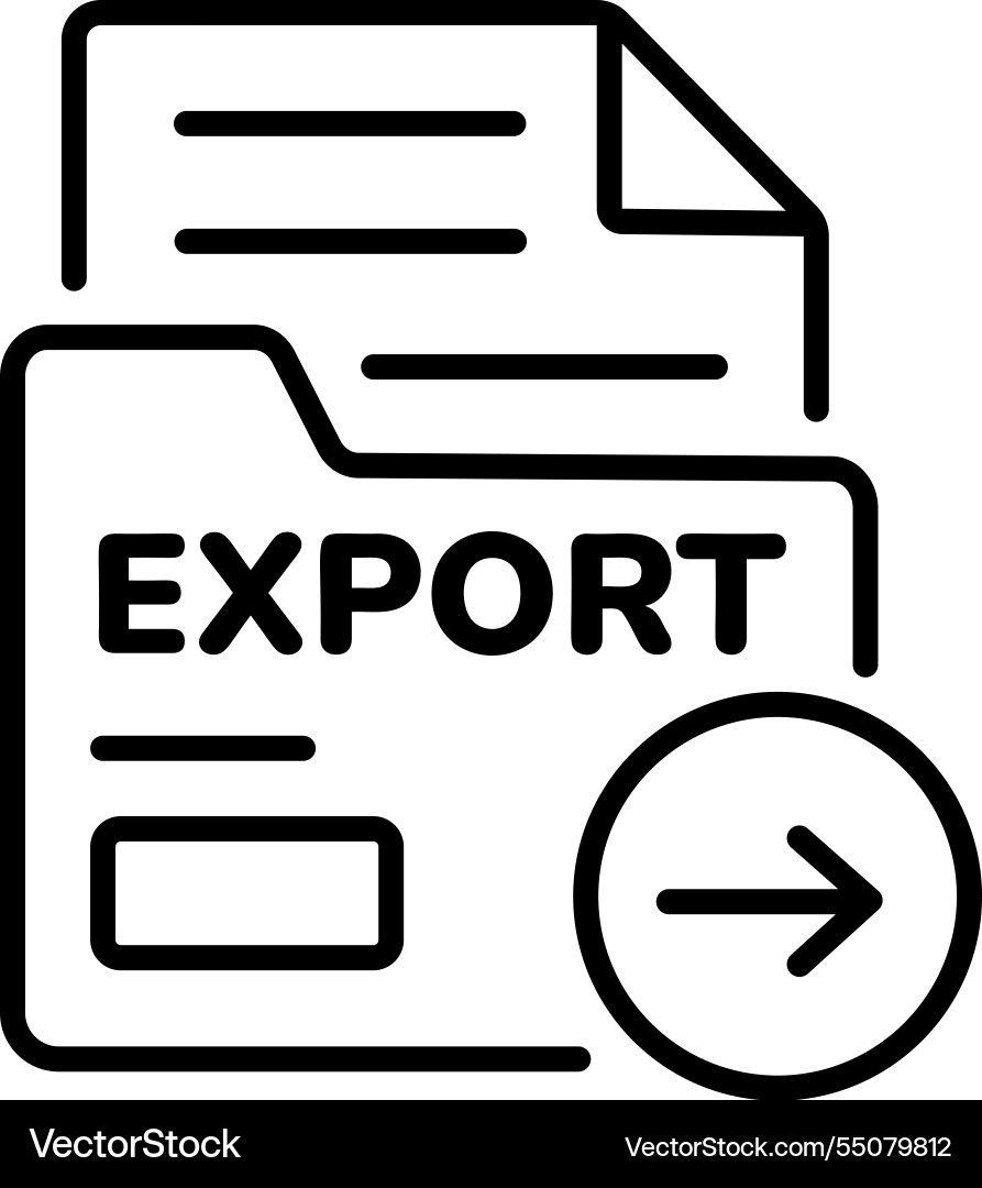 Export report Royalty Free Vector Image - VectorStock