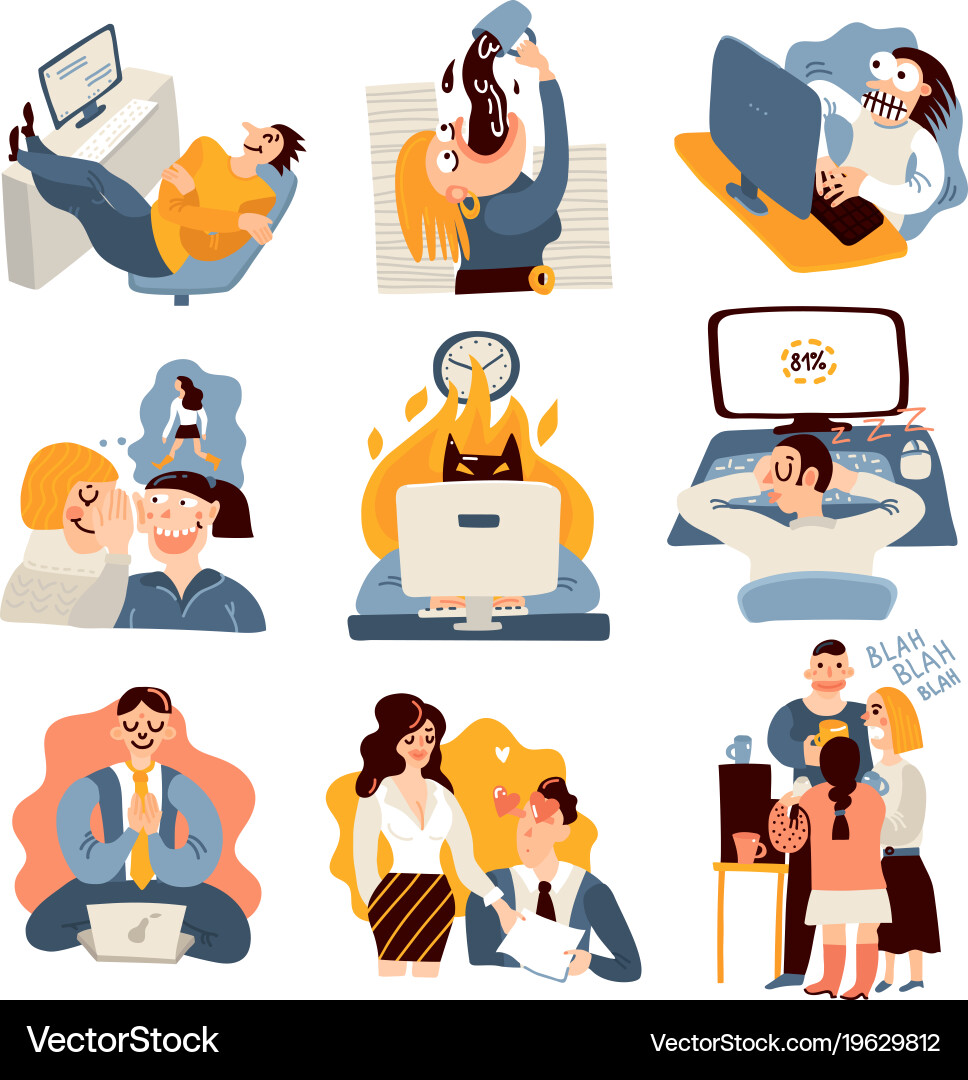 Funny Office Clip Art Funny Office Worker Giving A Presentation.