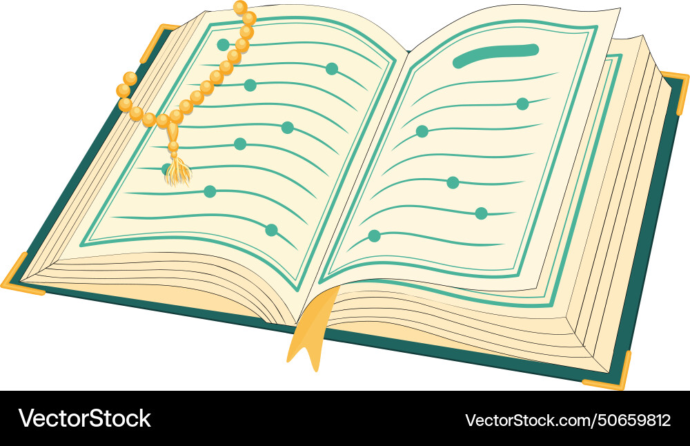 Opened quran islamic book Royalty Free Vector Image