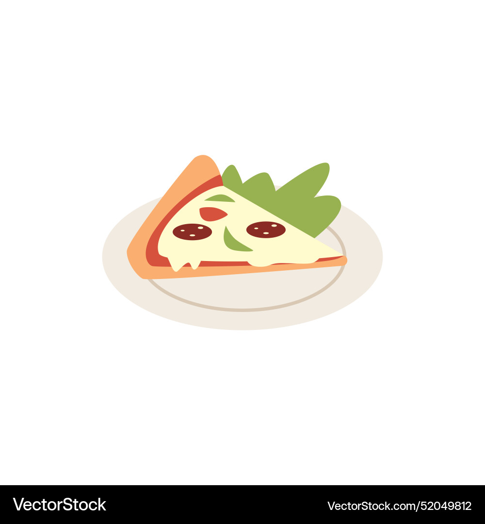 Pepperoni pizza slices Royalty Free Vector Image