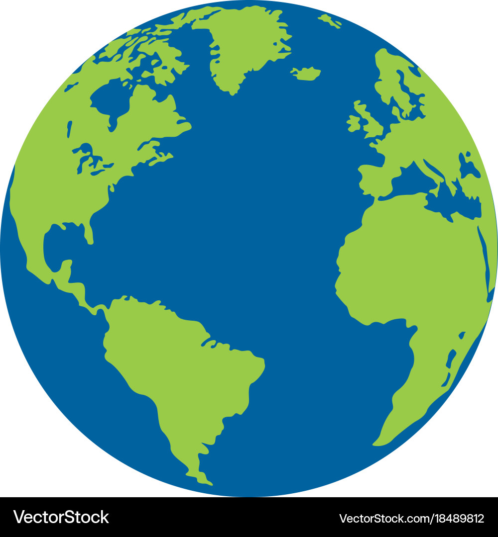 Planet Erde Icon Lizenzfreies Vektorbild - VectorStock