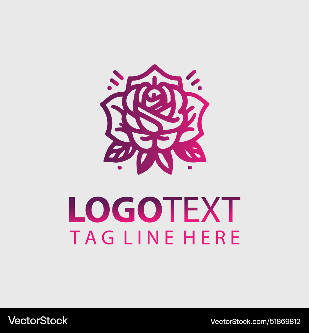 Rose logo Royalty Free Vector Image - VectorStock
