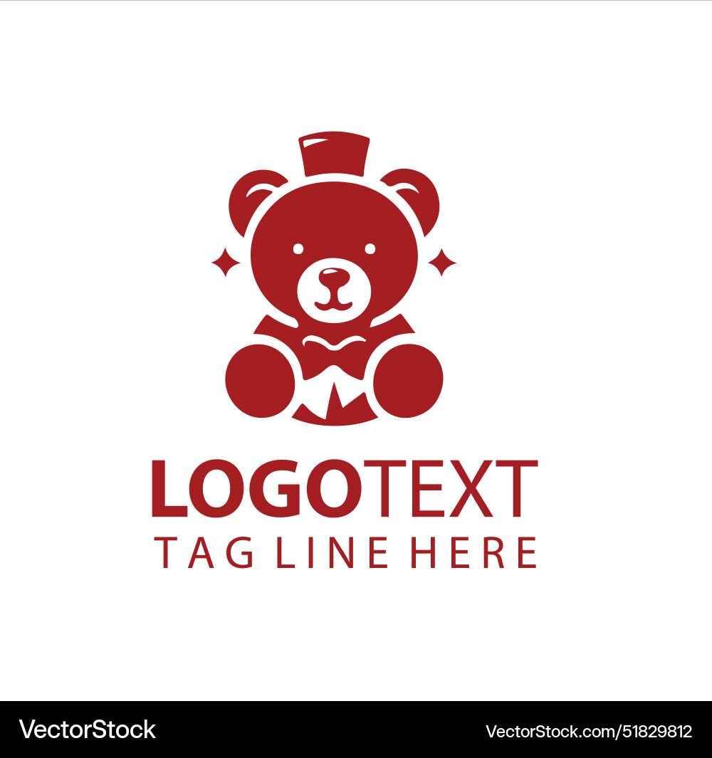 Teddy bear logo Royalty Free Vector Image - VectorStock