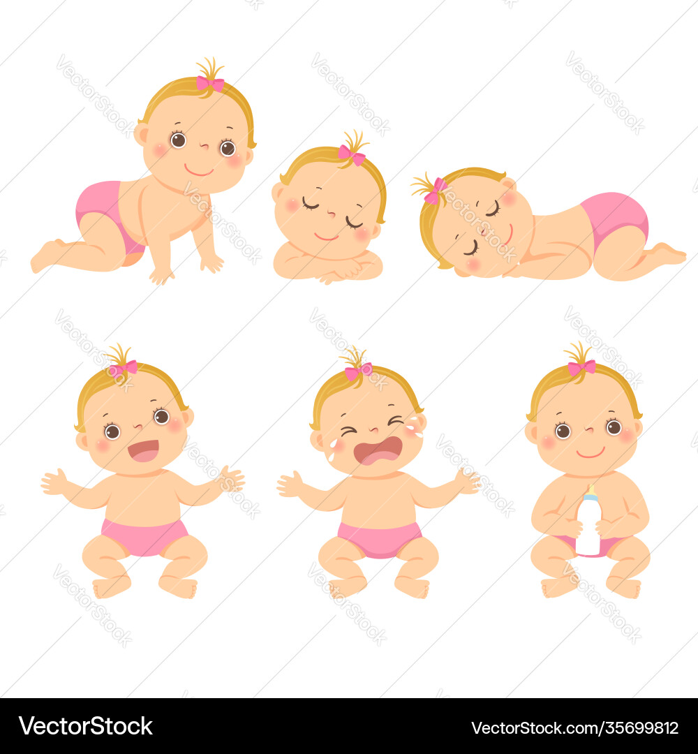 Toddler girl Royalty Free Vector Image - VectorStock