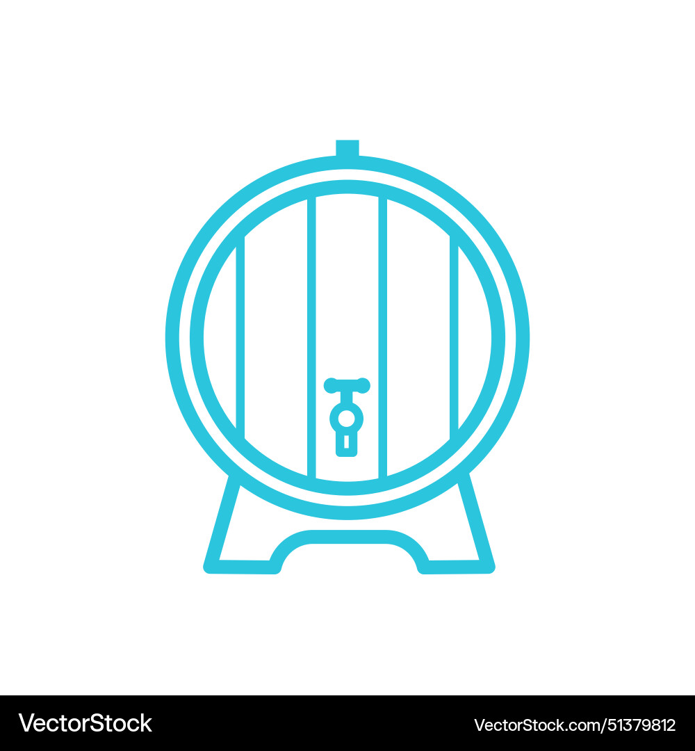Wine barrel icon isolated on white background Vector Image