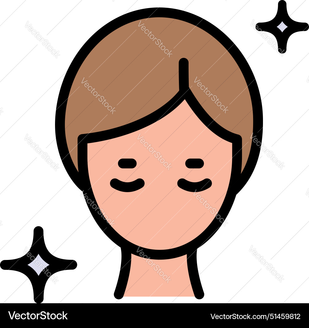Woman have dark circles eyes problem flat icon Vector Image