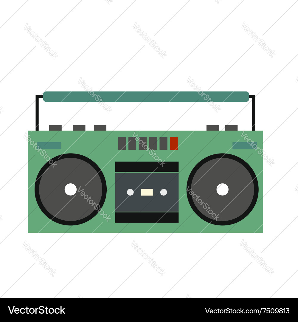 Boombox flat icon Royalty Free Vector Image - VectorStock