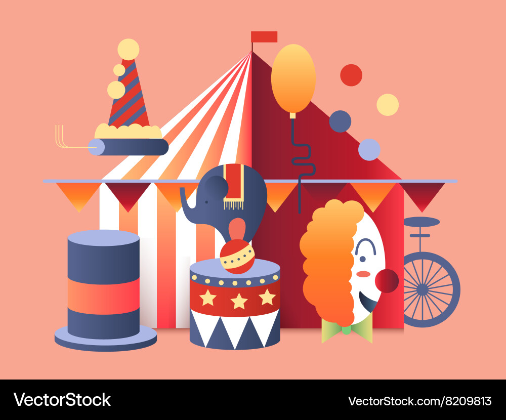 Colorful Circus Tent Royalty Free Vector Image