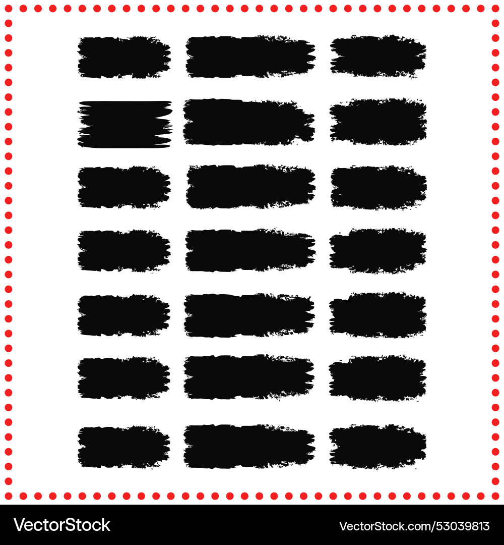 Creative brush stroke silhouettes for artistic Vector Image