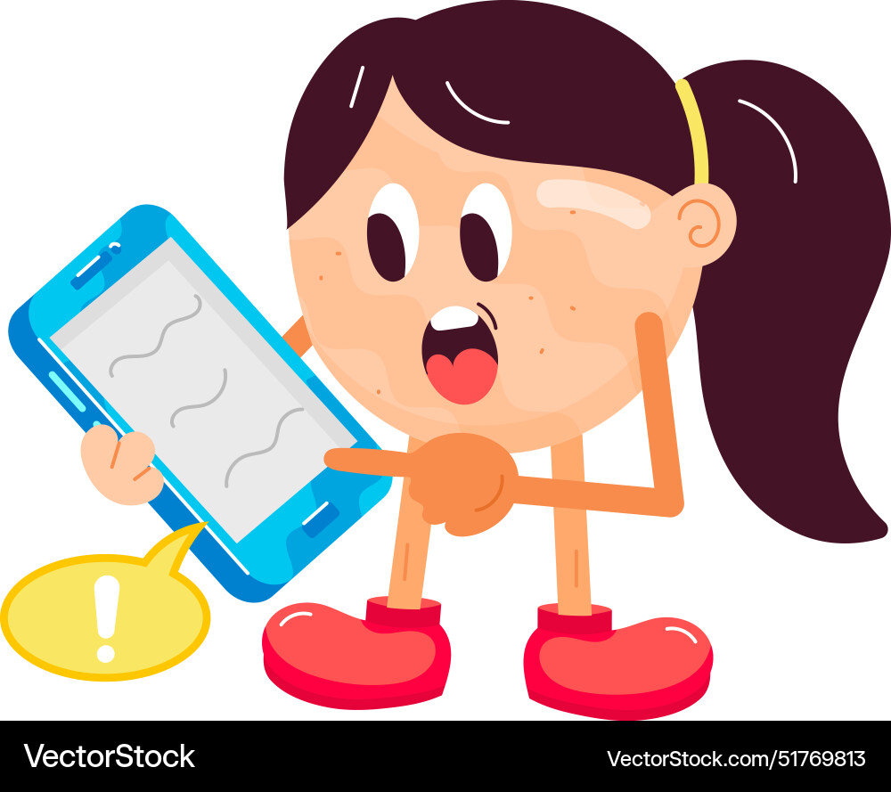 Download flat sticker of app issue Royalty Free Vector Image