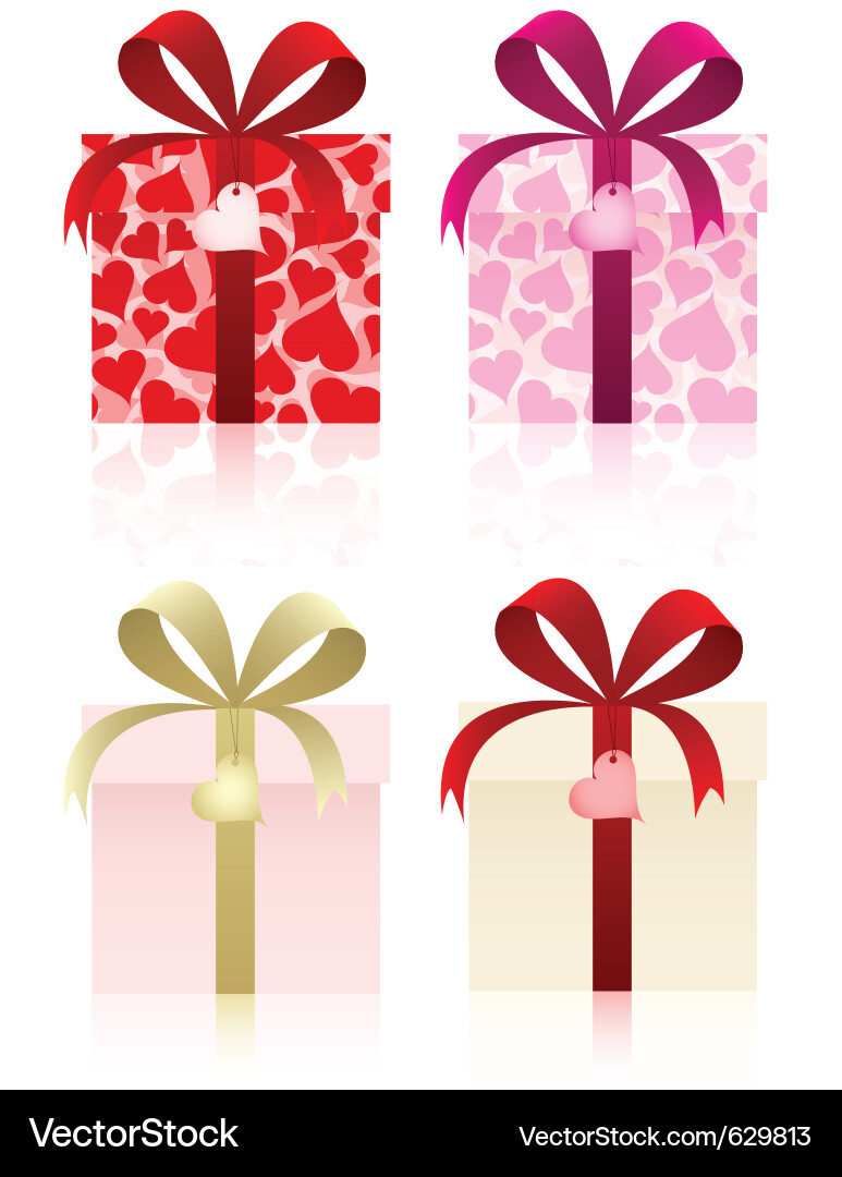 Gifts set Royalty Free Vector Image - VectorStock