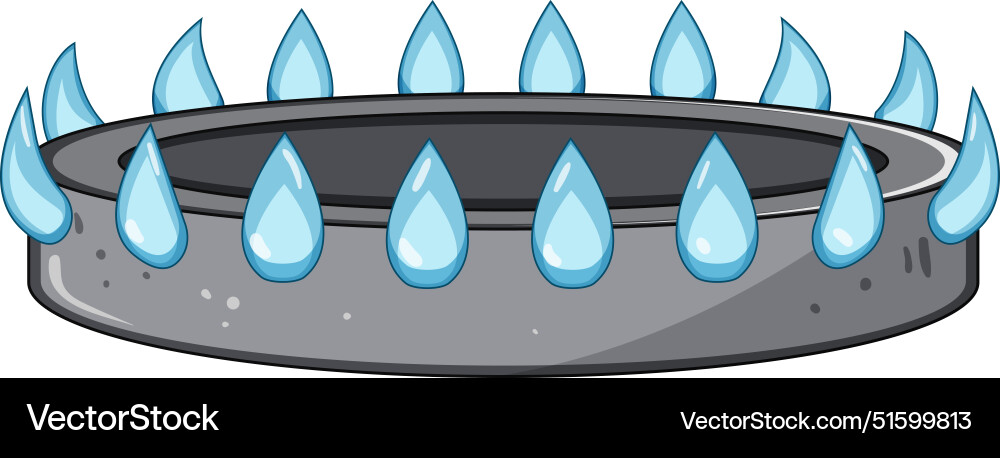 Natural stove burner cartoon Royalty Free Vector Image