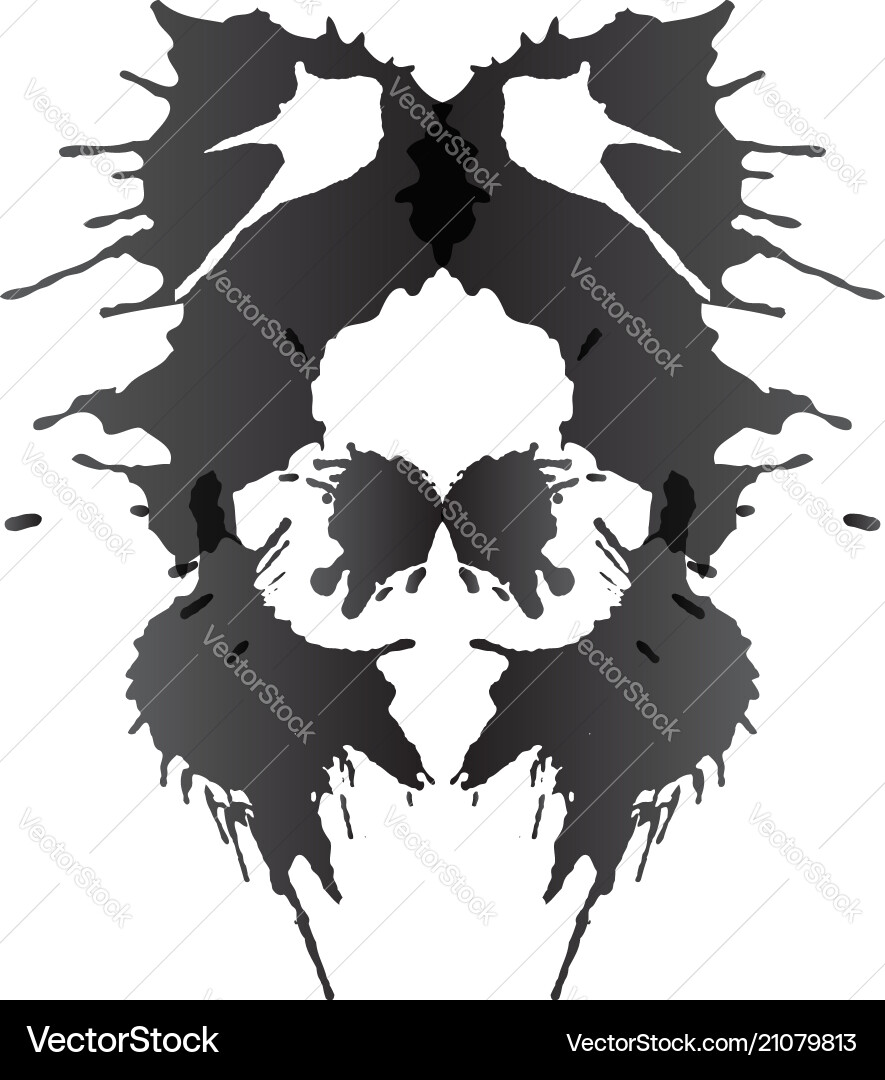 Rorschach test card Royalty Free Vector Image - VectorStock