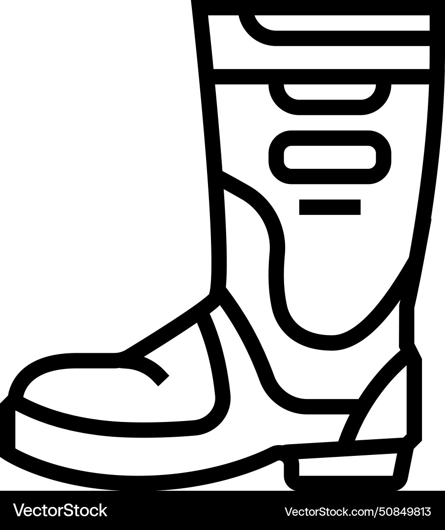 Safety shoes ppe protective equipment line icon Vector Image